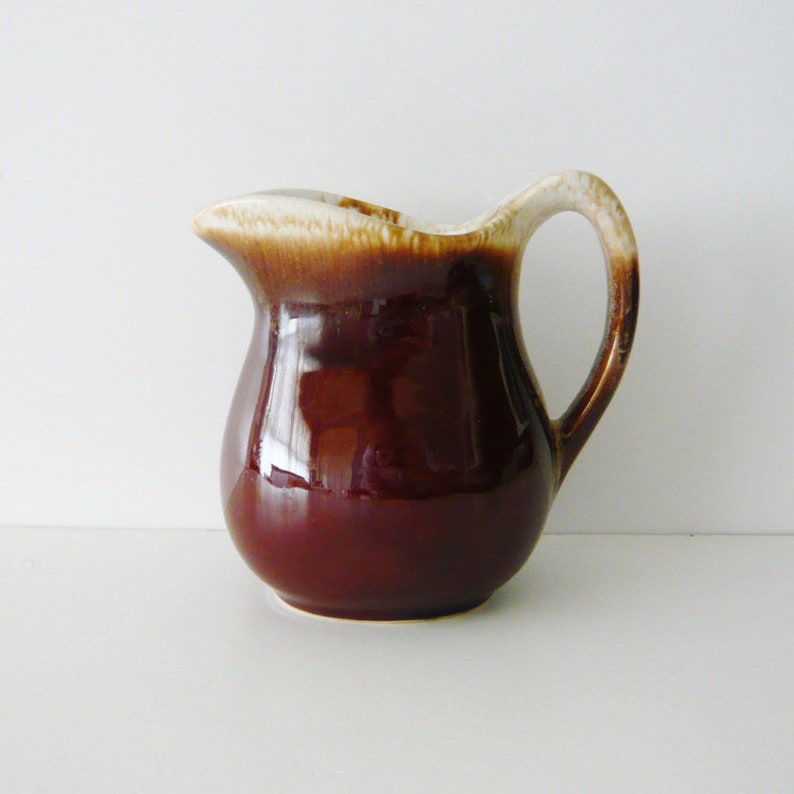 Mccoy Pottery-- Brown Drip Glaze Pitcher (SMALL SIZE) - Etsy