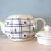 Hartstone Windowpane Stoneware Large Lidded Teapot Vintage - Etsy