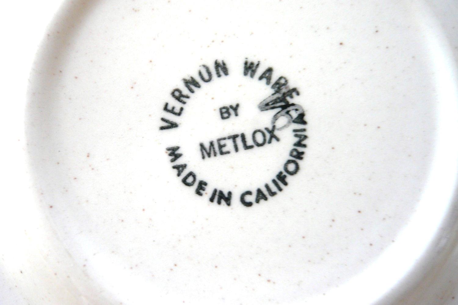 Metlox Poppytrail VINEYARD Cup and Saucer - Etsy