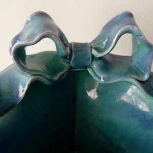 Vintage KTK California Pottery Number 138 Blue Drip Glaze Bow | Etsy