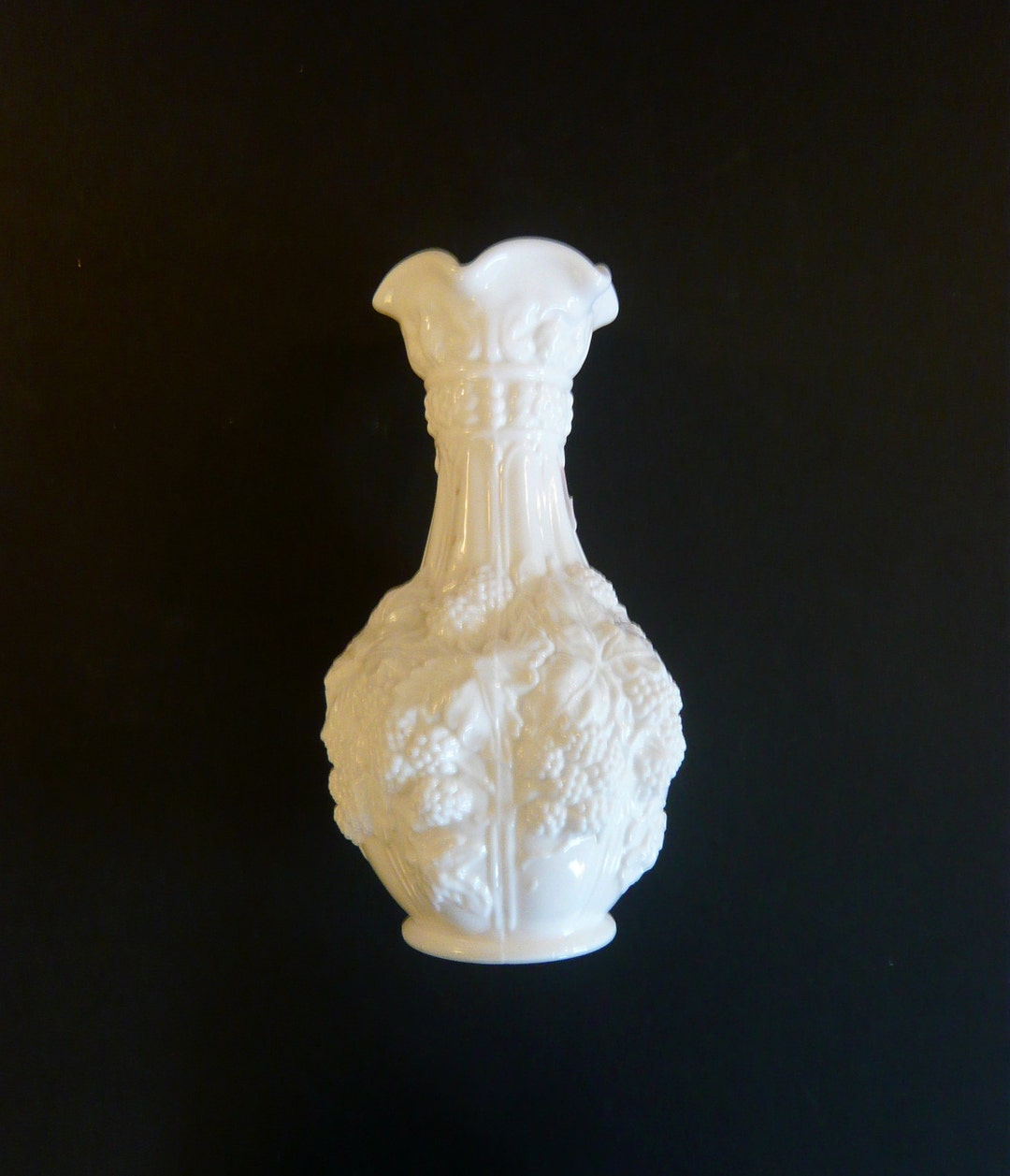 Imperial Milk Glass Loganberry Vase - Etsy
