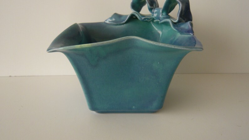 Vintage KTK California Pottery Number 138 Blue Drip Glaze Bow - Etsy