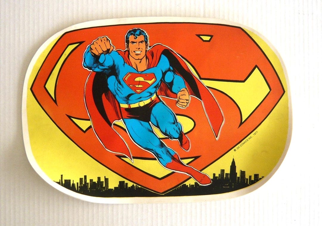 Vintage 1977 Superman DC Comics Foam Place Mat - Etsy