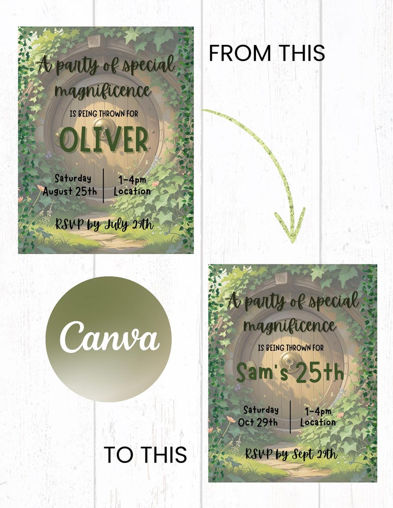 Hobbit Birthday Invitation | Shire, Lord of the Rings Party (edit in ...