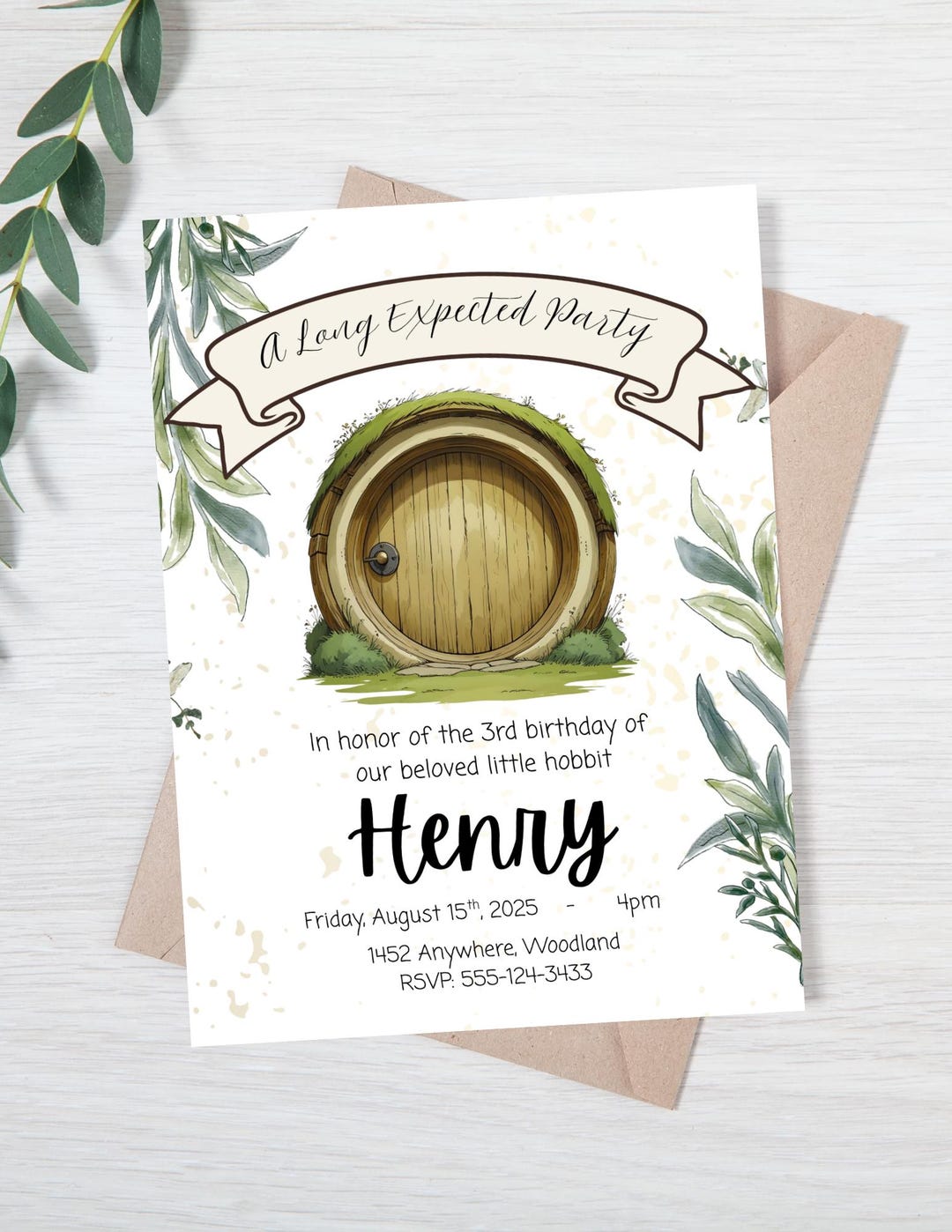 Hobbit Invitation, Shire Invitation, A Long Expected Party Invitation ...