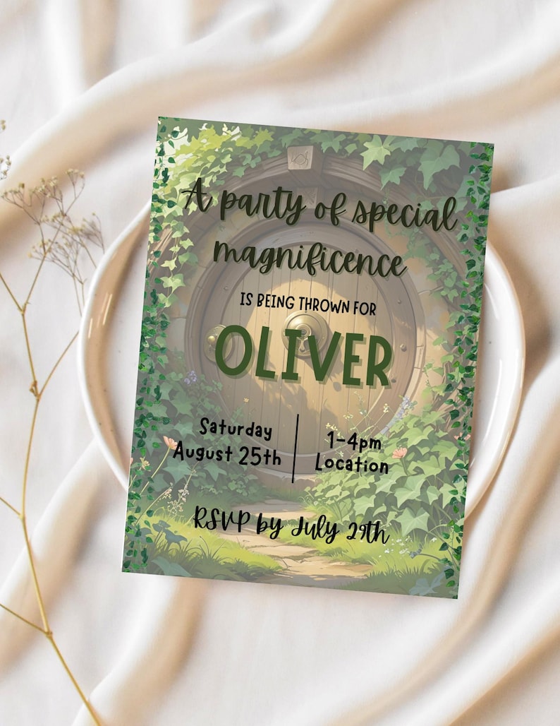 Hobbit Birthday Invitation | Shire, Lord of the Rings Party (edit in ...