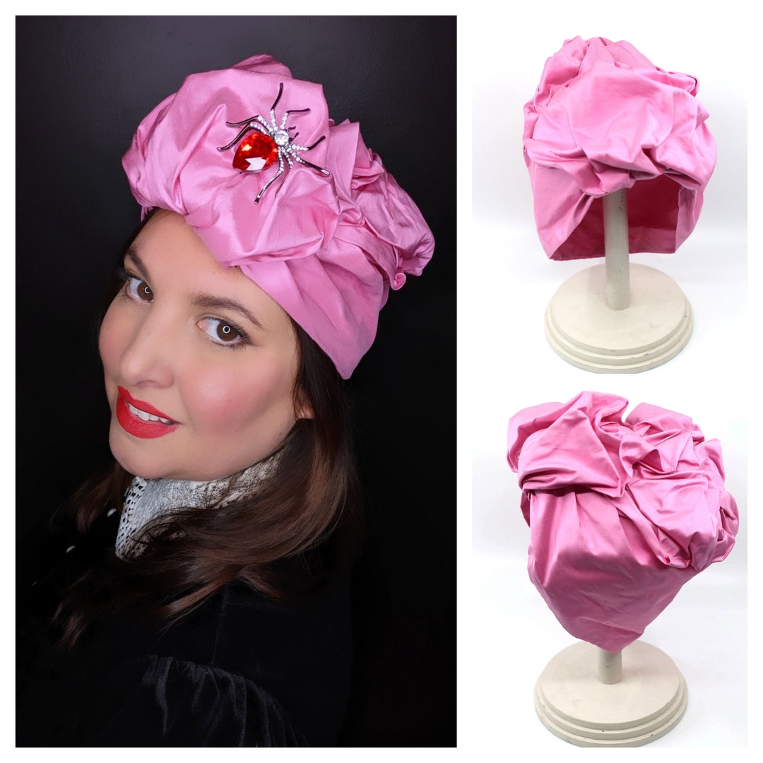 1940s Style Turban ,pink Silk Turban , Retro Hat Vintage Style Turban ...