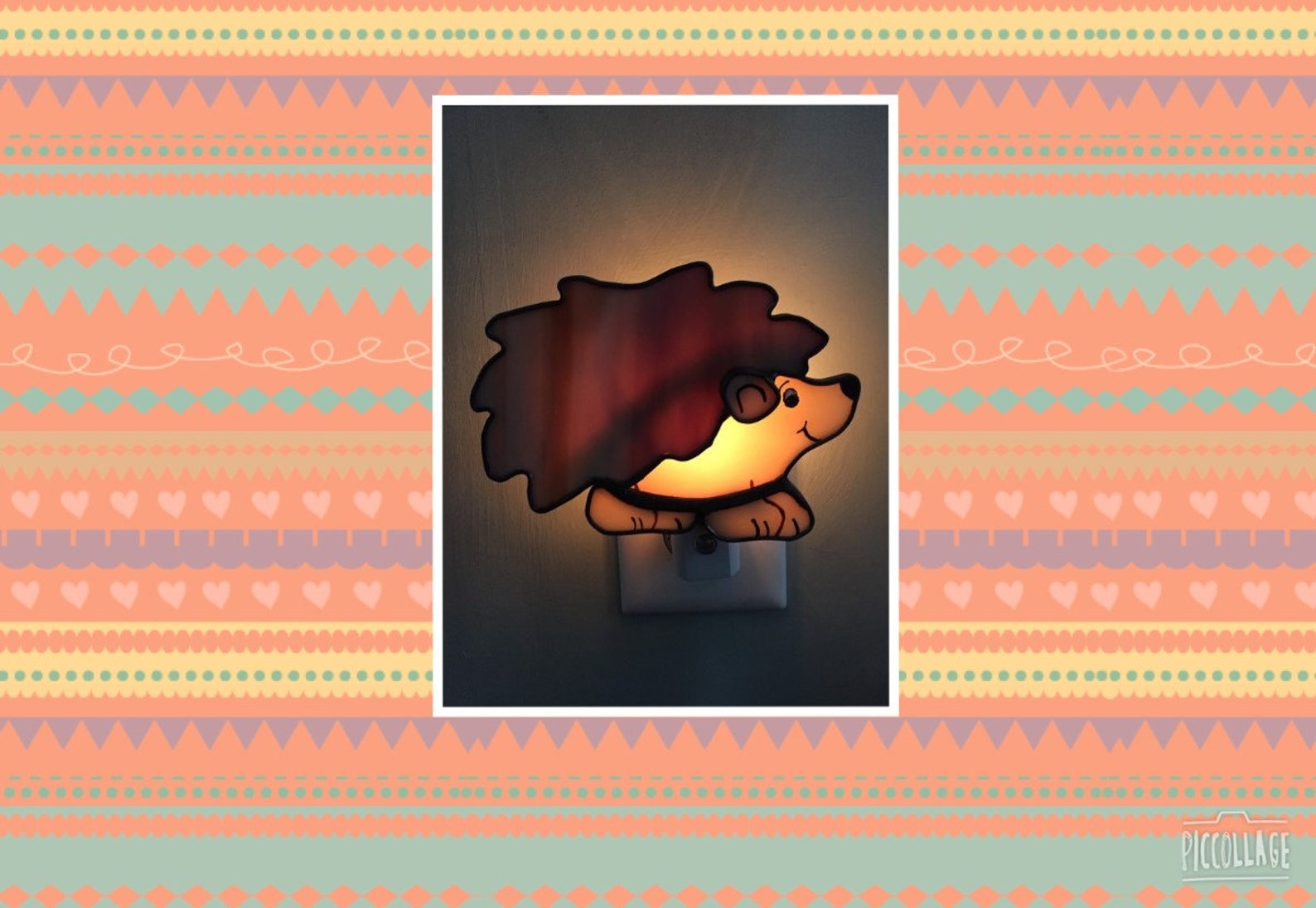 Stained Glass Hedgehog, Custom Made Night Light or Sun Catcher - Etsy