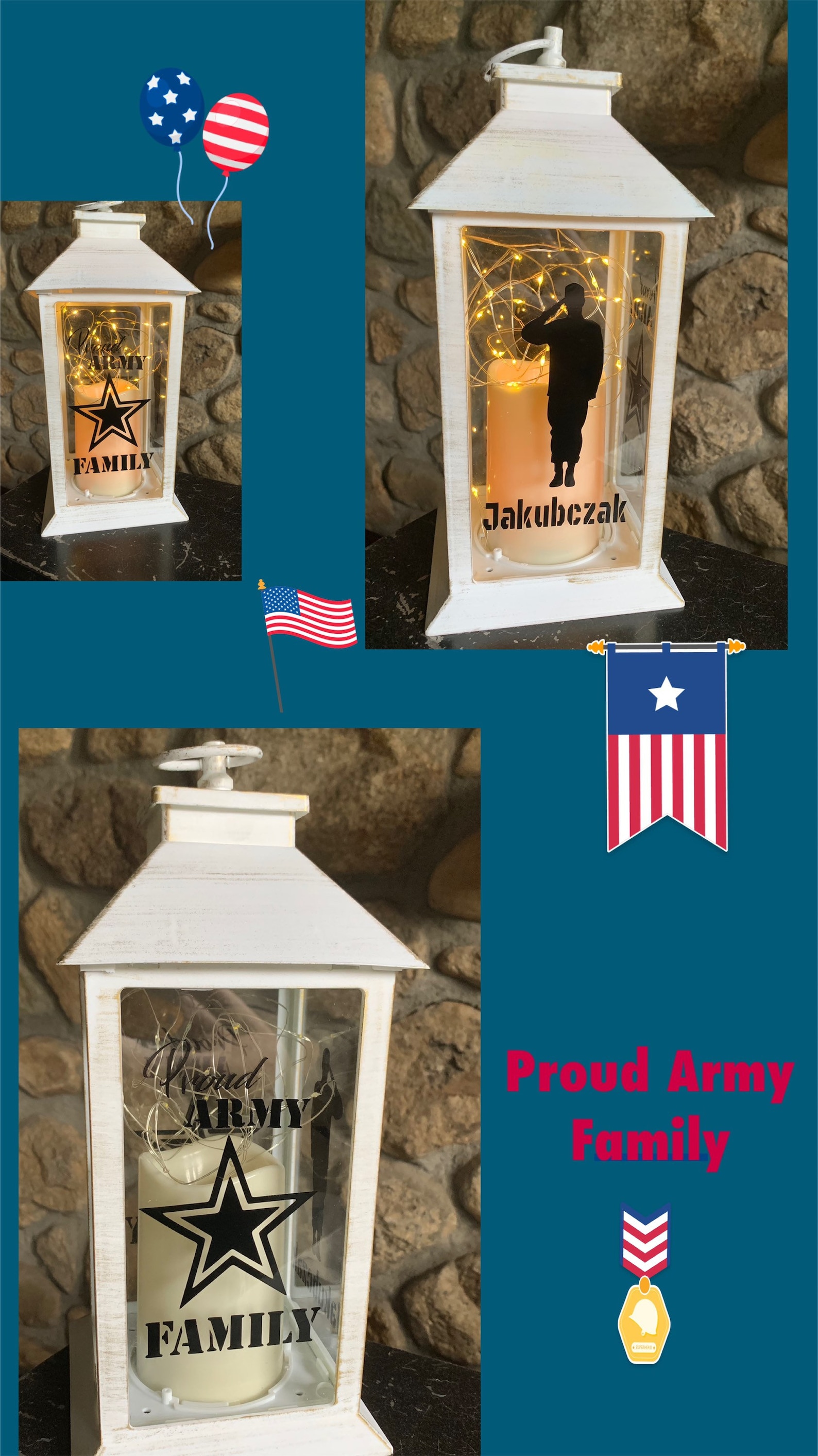 Military Lantern, Lantern, Memory Lantern, Home Decor, Home & Living ...