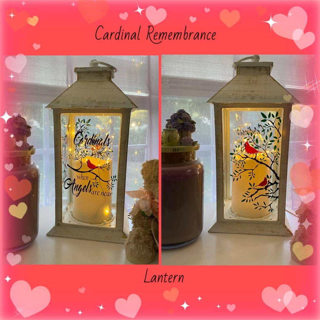 Remembrance Lantern, Cardinal Lantern, When Cardinals Are Near ...