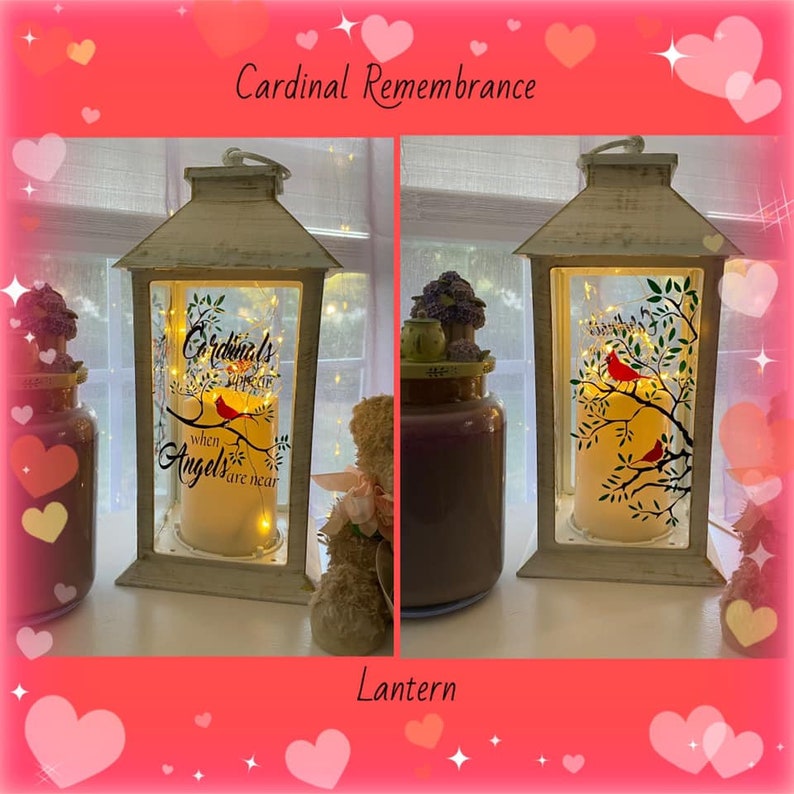 Remembrance Lantern, Cardinal Lantern, When Cardinals Are Near ...