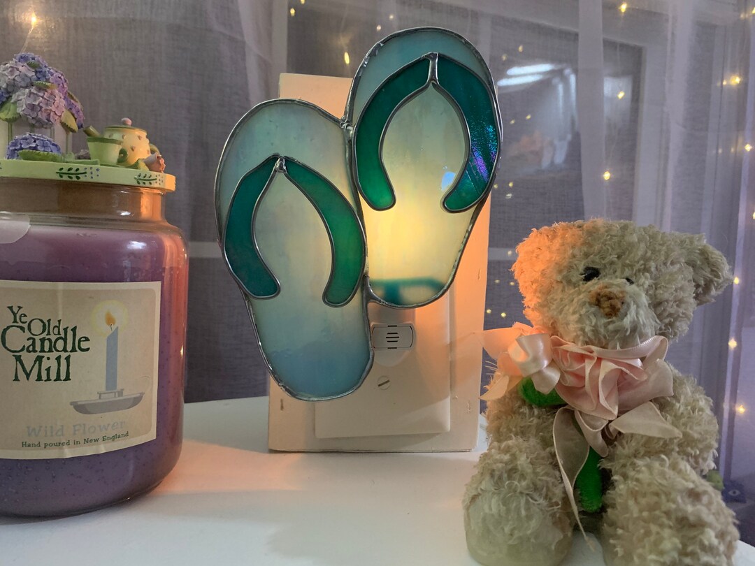Sandals, Stained Glass Sandals, Stained Glass Night Light, Sun Catcher ...