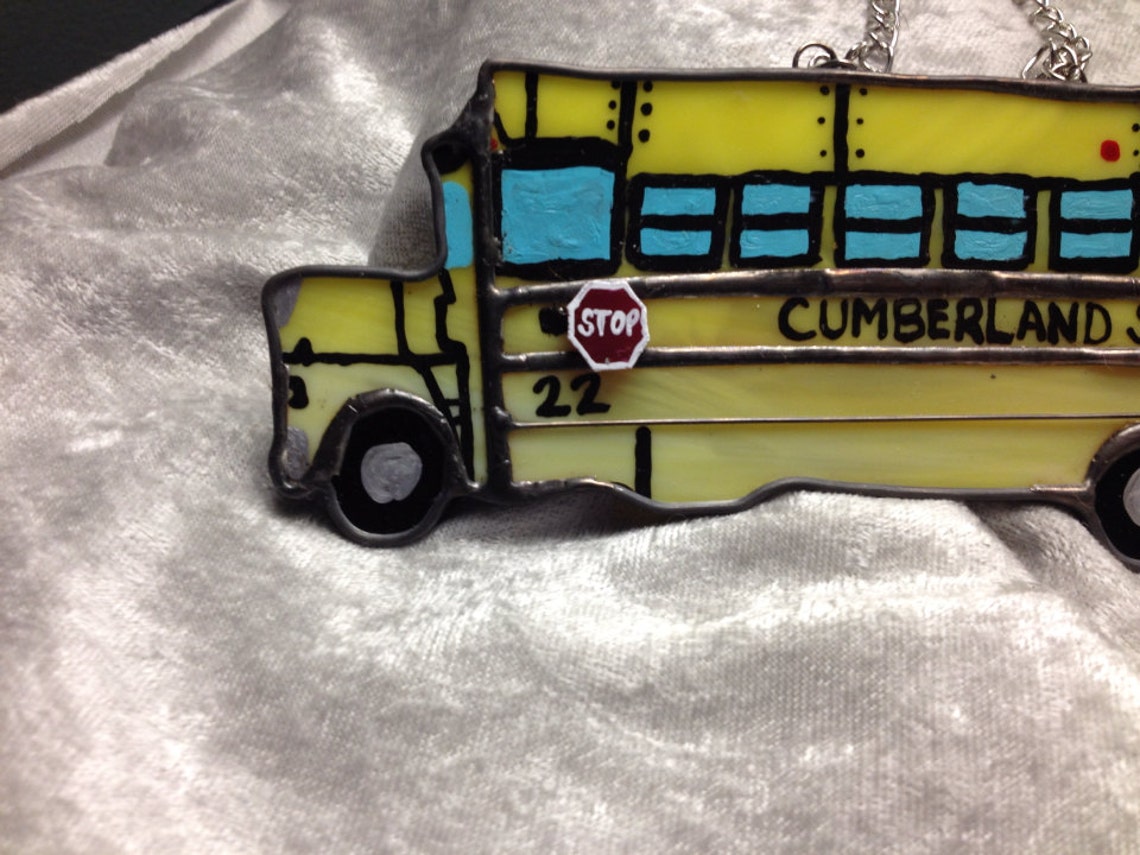 School Bus, Custom Made, Stained Glass, Sun Catcher, Hand Made - Etsy