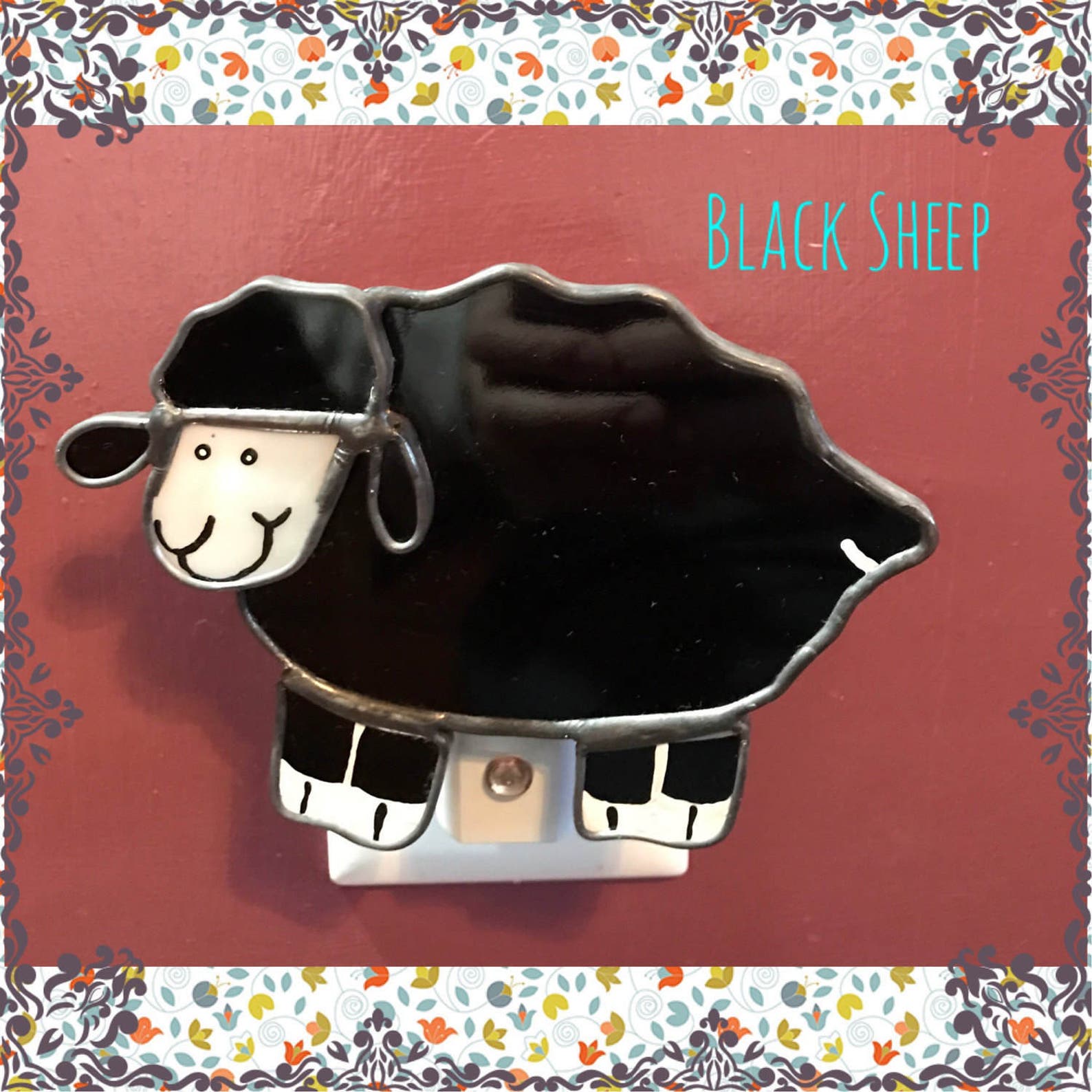 Nursery Room Sheep Night Light Light Stained Glass Custom - Etsy