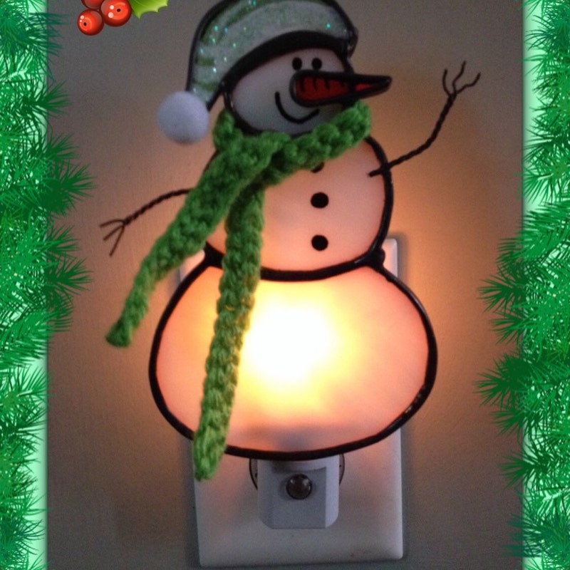 Snowman Night Light - Etsy