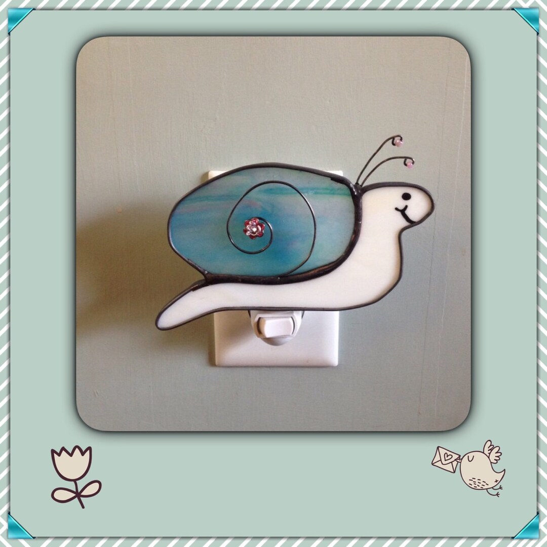 Stained Glass Snail Night Light or Sun Catcher - Etsy