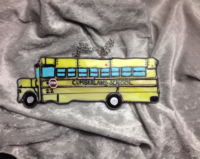 School Bus, Custom Made, Stained Glass, Sun Catcher, Hand Made - Etsy