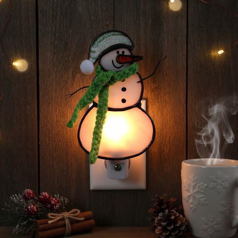Snowman Night Light - Etsy