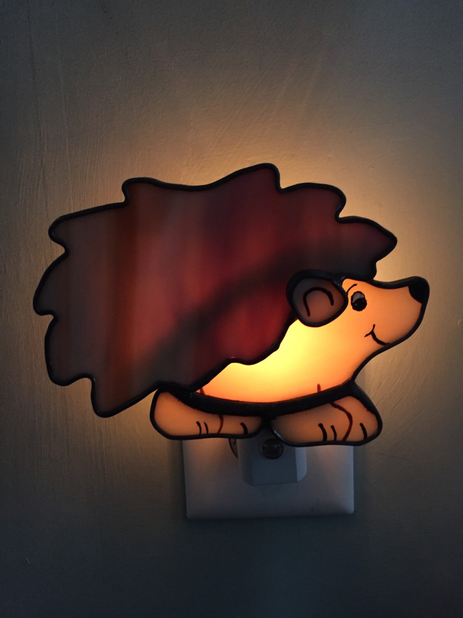 Stained Glass Hedgehog, Custom Made Night Light or Sun Catcher - Etsy
