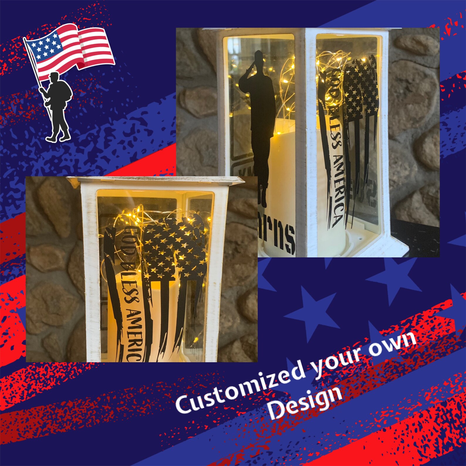 Military Lantern, Lantern, Memory Lantern, Home Decor, Home & Living ...