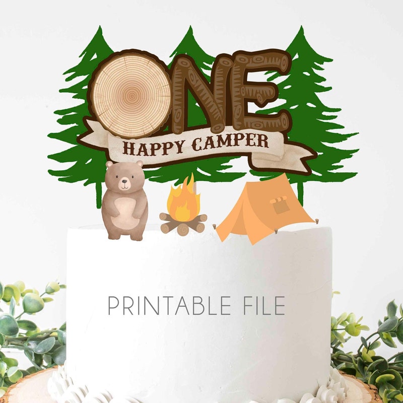 Camping Cake Topper - Etsy