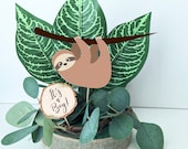 Sloth Baby Shower Centerpieces Greenery Baby Shower - Etsy