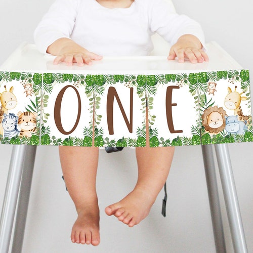 Wild One Jungle Animals Banner Jungle First Birthday Party - Etsy