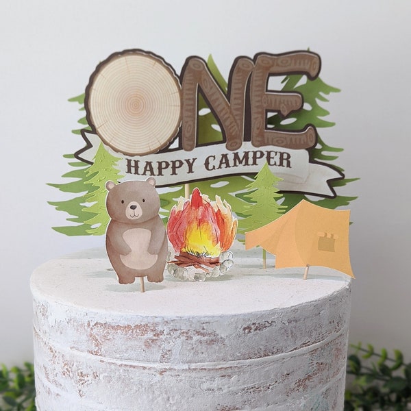 Camping Cake Topper - Etsy