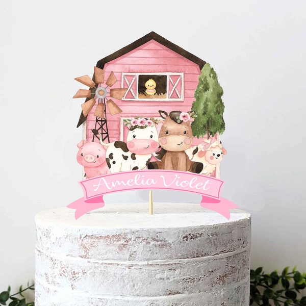 Farm Cake Topper - Etsy