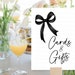 PRINTABLE Black Bow Cards and Gifts Sign, Bows Bridal Shower Gifts ...