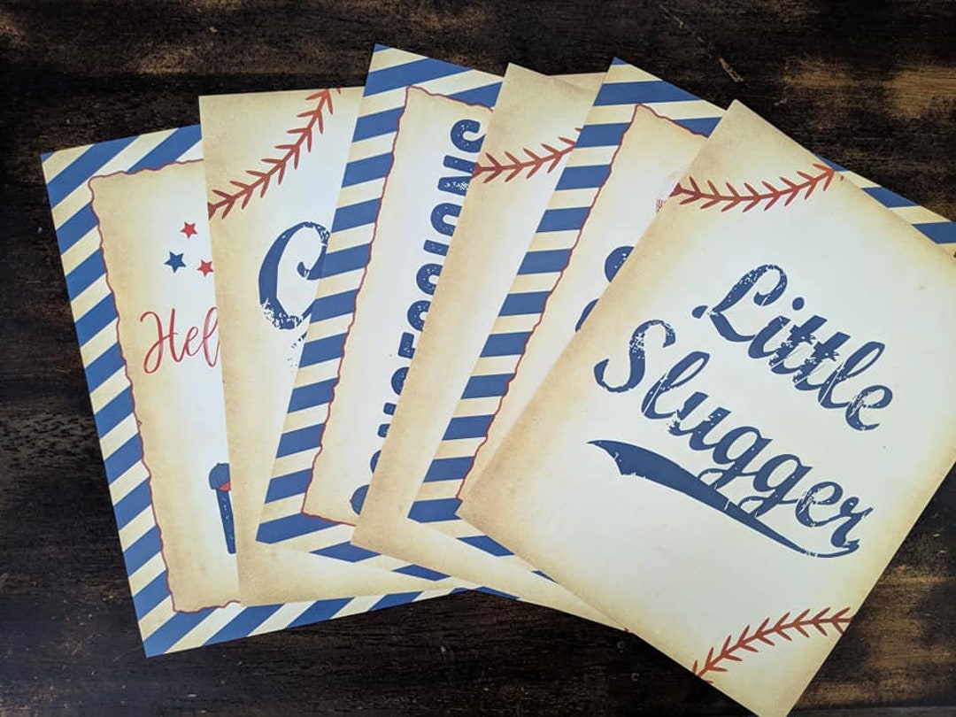 Baseball Sings, Set of 6 Signs 8x10, Vintage Baseball Signs, Baseball ...