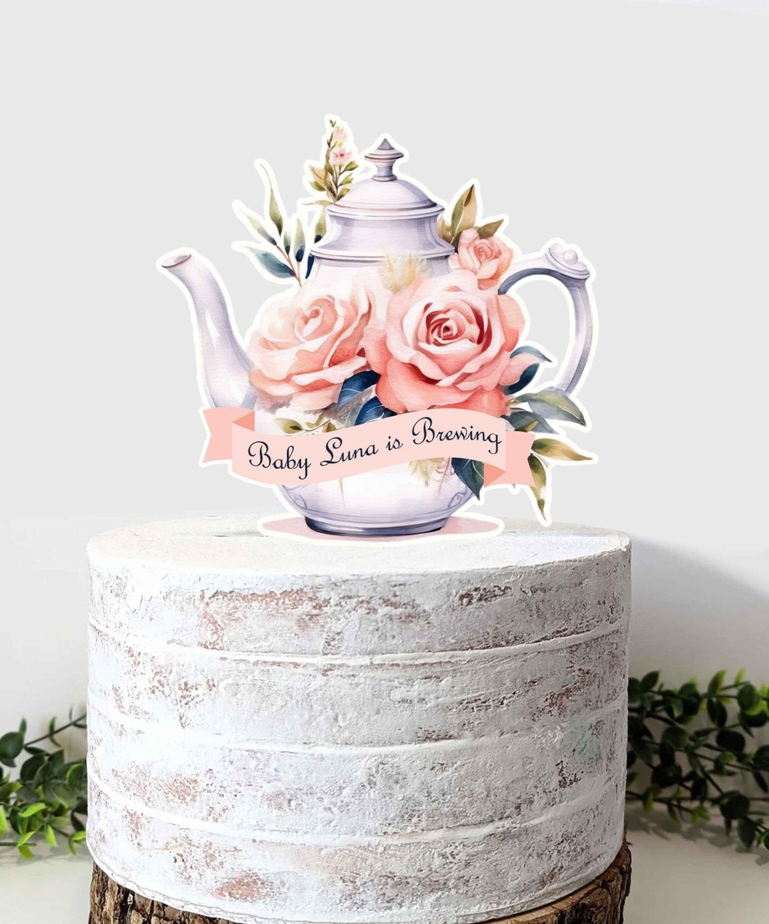 Tea Pot Cake Topper, Tea Party Cake Topper Decoration, Tea Bridal ...
