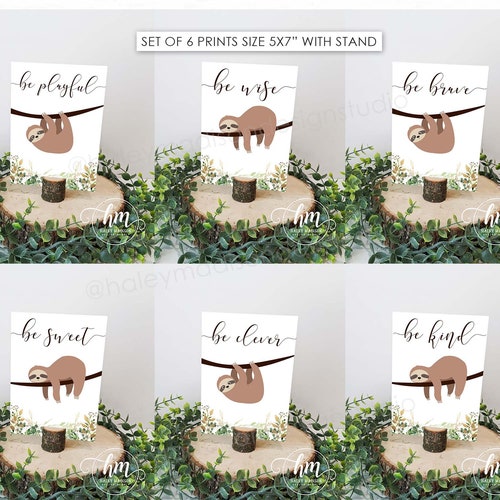 Set of 4 Sloth Center Pieces Sloth Baby Shower Centerpiece - Etsy