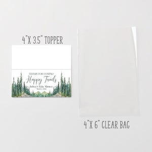 Set of 12 Adventure Treat Bag Toppers, Mountains, Trees Treat Bags With ...