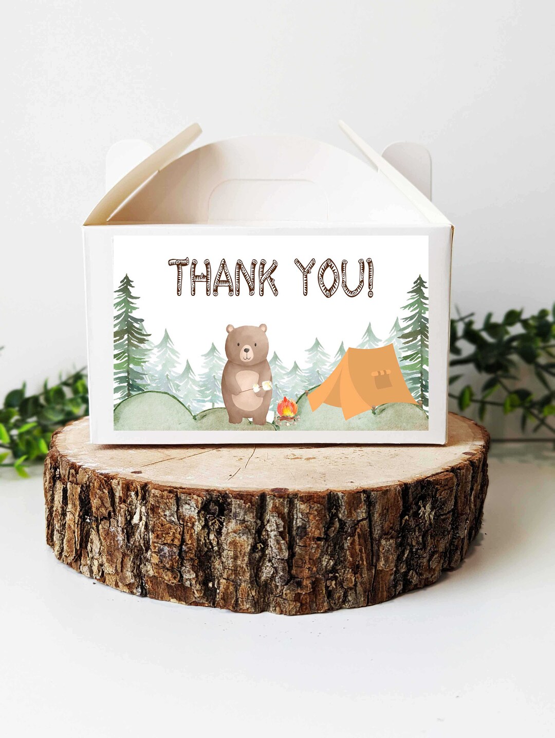 Happy Camper Favor Boxes Camping Party Favor Boxes ONE Happy - Etsy