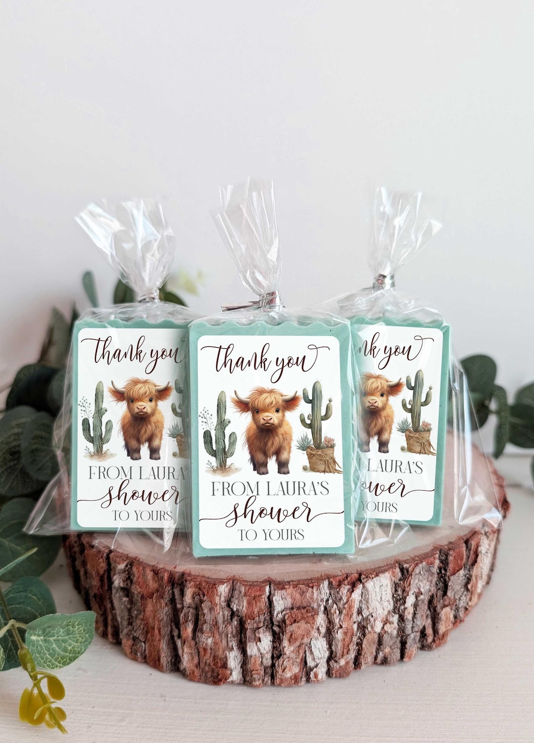 Highland Cow Soap Favors, Farm Cow Baby Shower Favors, Soap Party ...