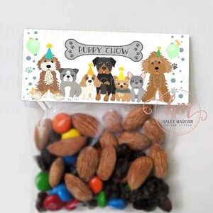 Set of 12 Puppy Party Treat Bag Toppers, Doggie Bags Treat Bags With ...