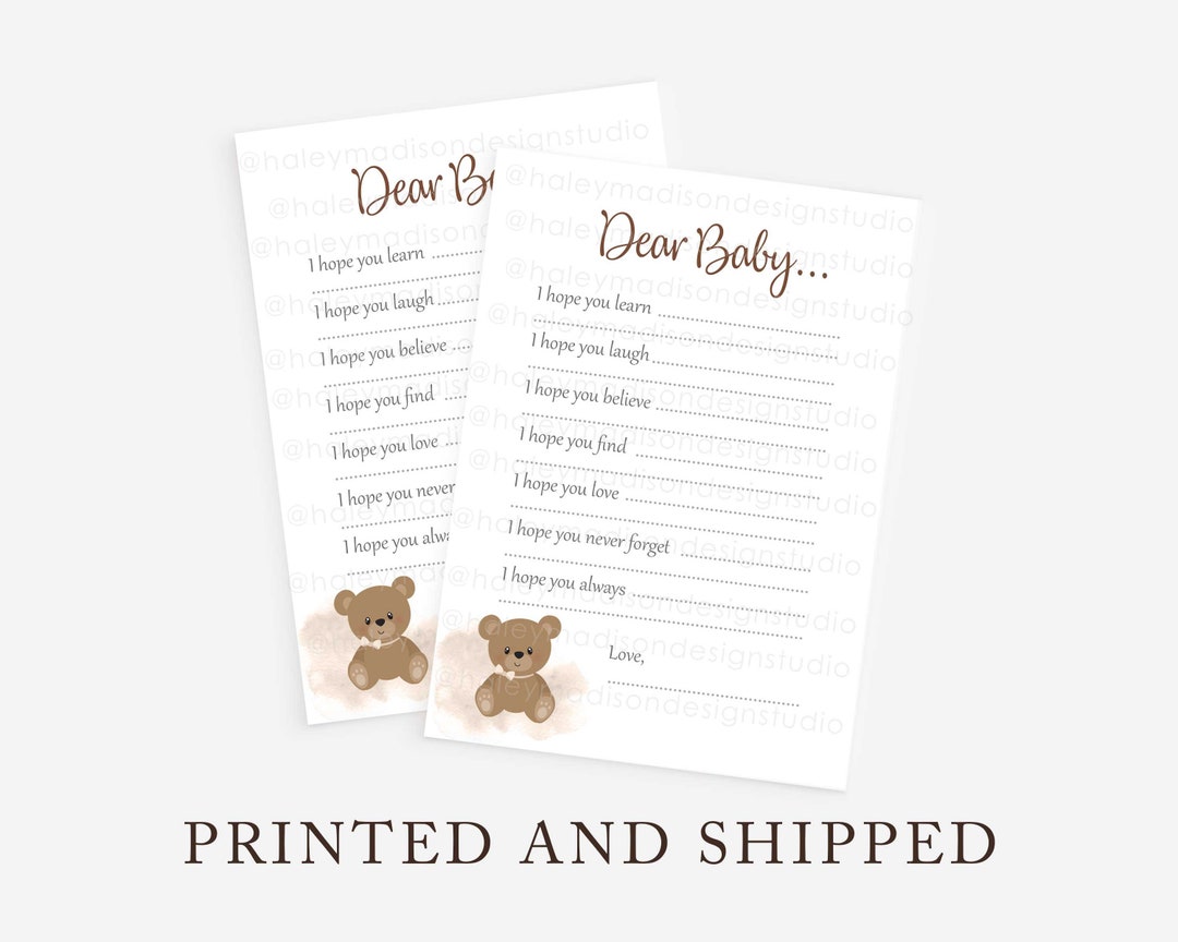 Teddy Bear Wishes for Baby, Dear Baby Cards, Teddy Bear Baby Shower ...