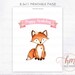 PRINTABLE Fox Birthday Cake Topper, Woodland Birthday Cake Topper, Girl ...