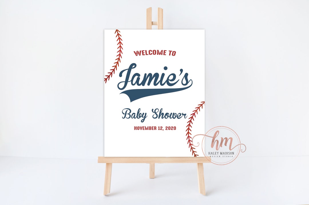 Baseball Welcome Sign, Babseball Baby Shower Welcome Sign, Baseball ...