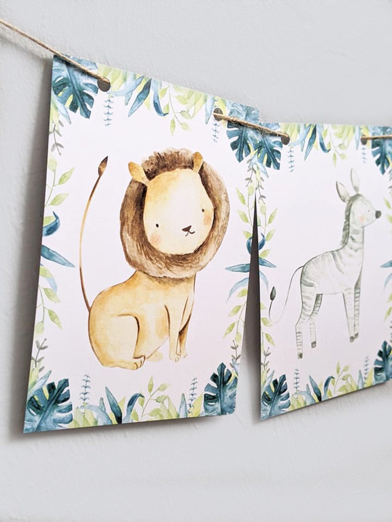 Jungle Animals Banner Safari Jungle Animals Sign Jungle Baby | Etsy