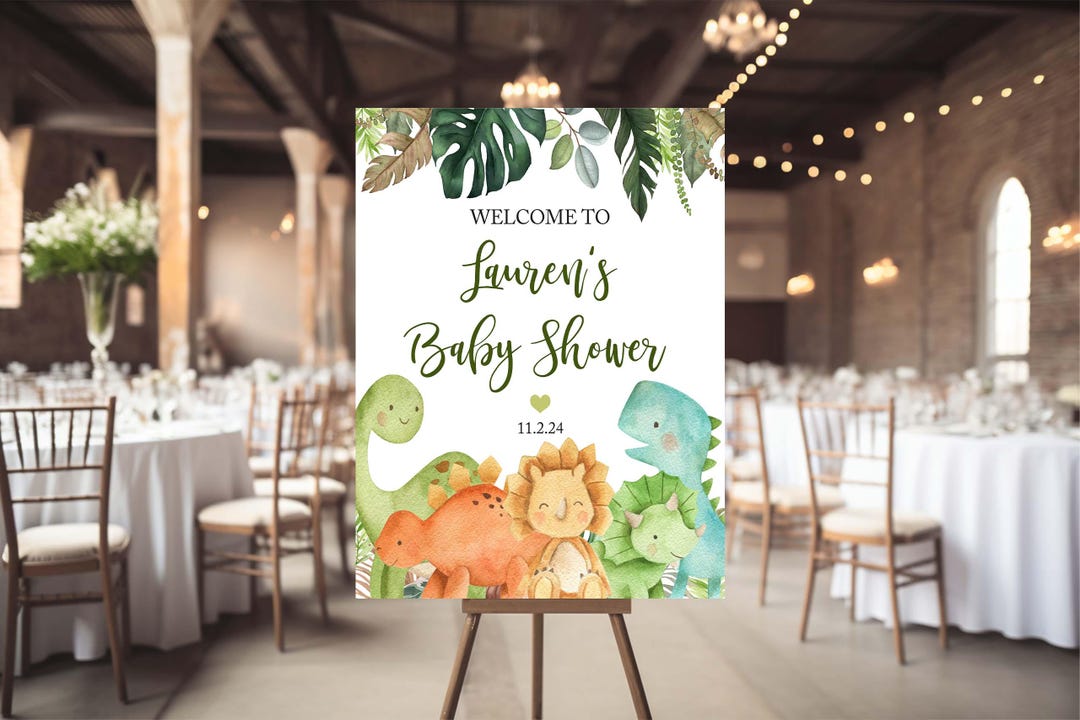 Baby Dinosaurs Welcome Sign, Hatching Soon Baby Shower - Etsy