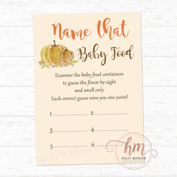 Baby Food Game - Etsy