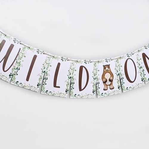 Woodland Wild One High Chair Banner Woodland First Birthday - Etsy