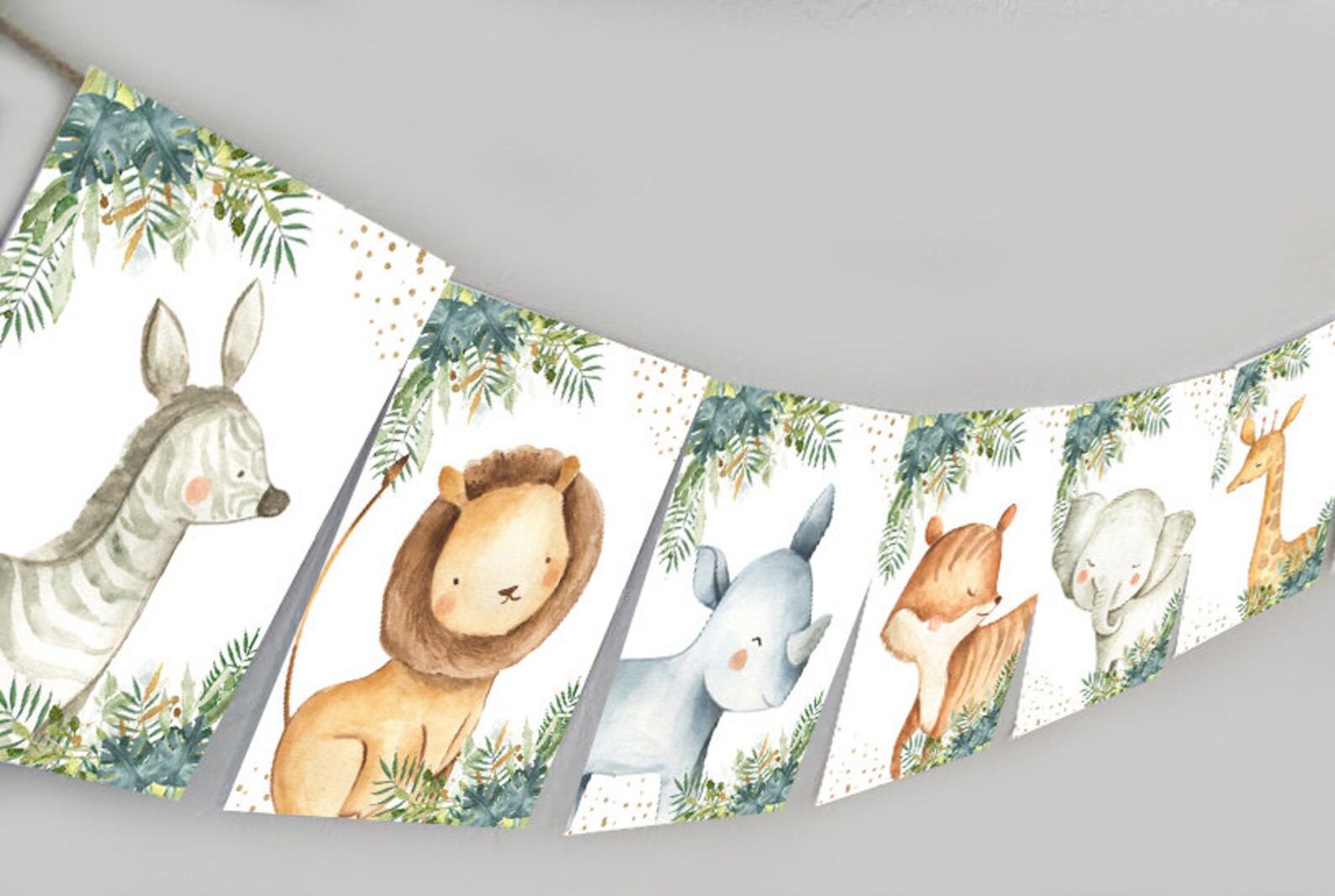 Jungle Animals Banner Safari Jungle Animals Sign Jungle Baby - Etsy