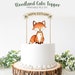 PRINTABLE Fox Birthday Cake Topper, Woodland Birthday Cake Topper, Fox ...