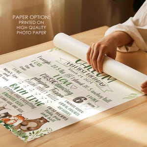 Woodland First Birthday Poster, Woodland Birthday Party Sign Woodland ...