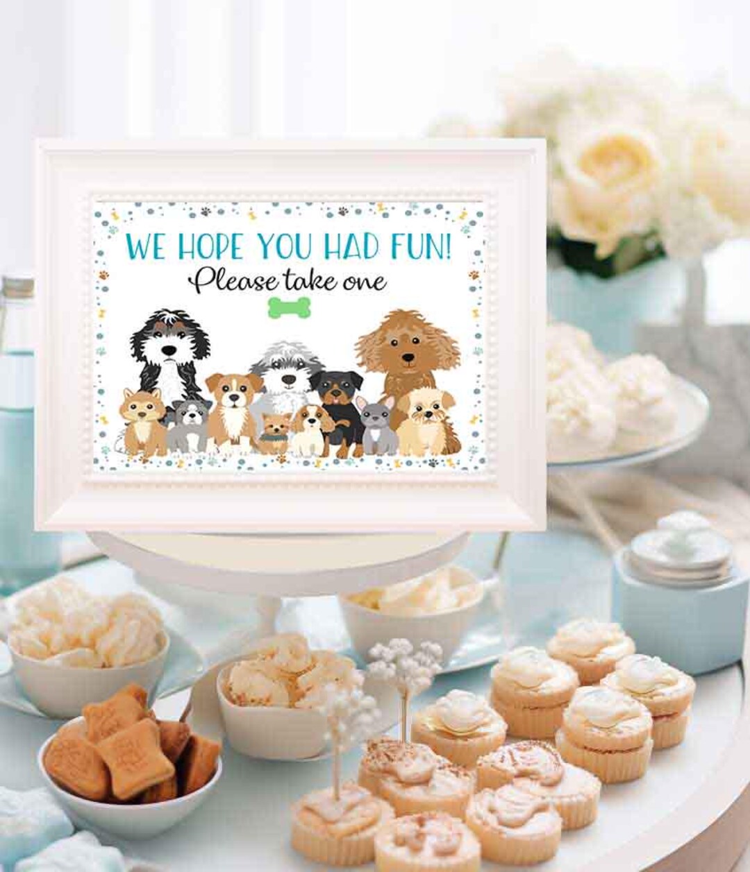 PRINTABLE Puppy Party Party Favor Sign, Puppy Please Take One Sign ...