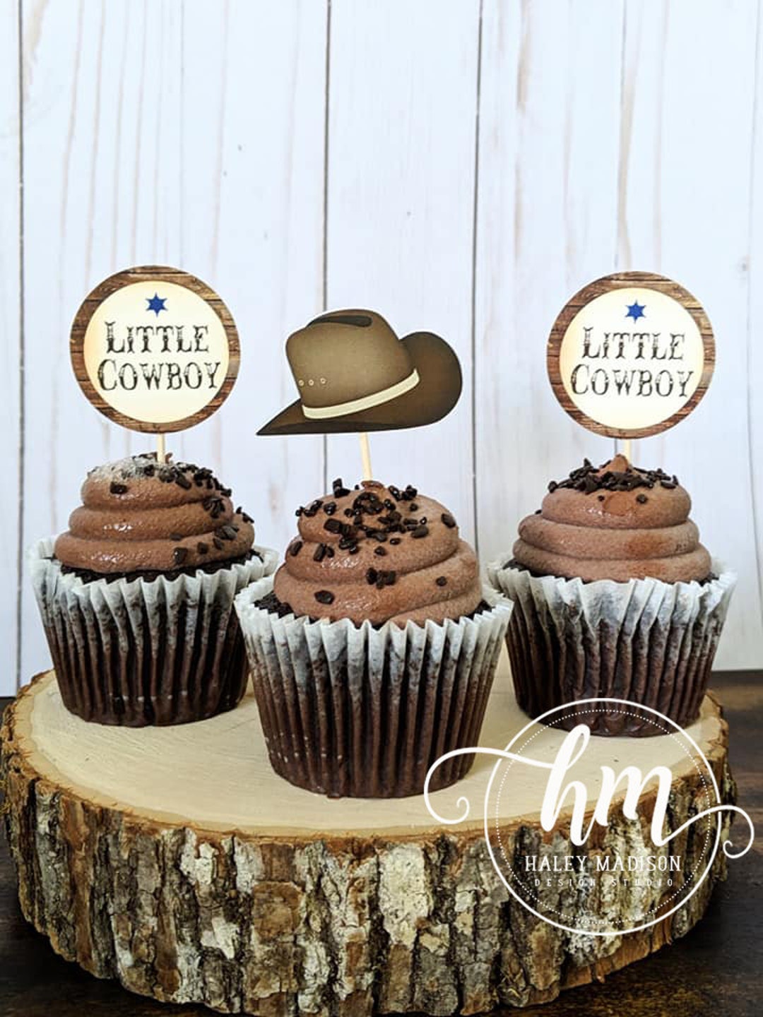 12 Little Cowboy Cupcake Toppers, Food Picks, Cowboy Decorations ...
