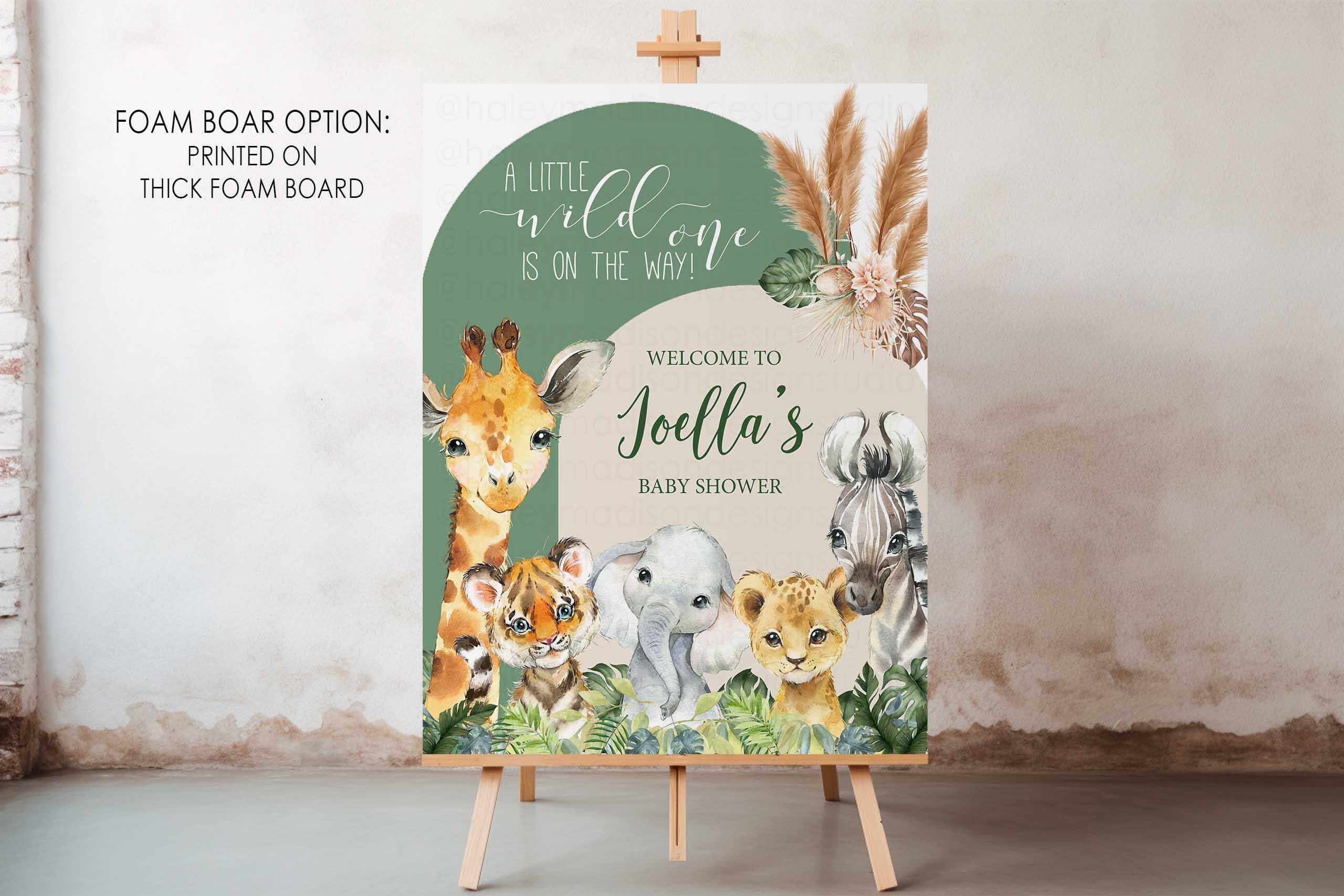 Jungle Baby Shower Welcome Sign, Jungle Safari Welcome Sing, Jungle ...